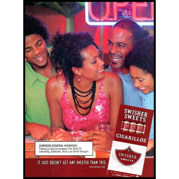 Swisher Sweets | Art | 202 Swisher Sweets Cigarillos Mini Cigars Vintage Print Ad Friends Bar ...